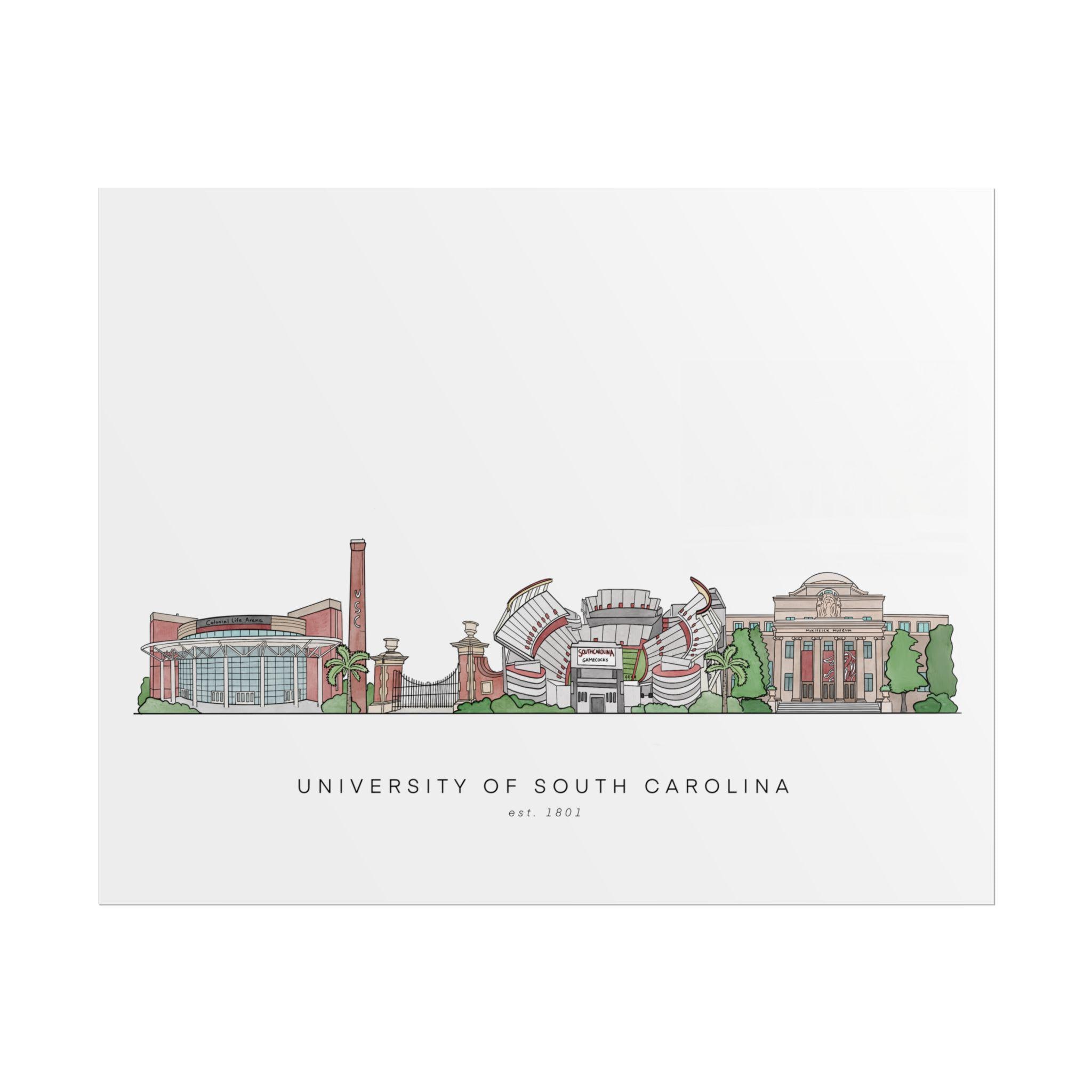 University of South Carolina Print, USC, Williams Brice Stadium ...