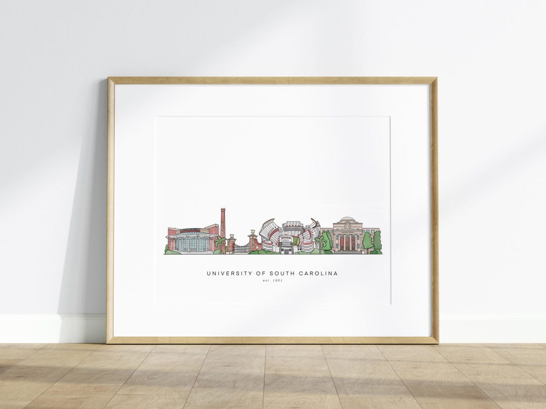 University of South Carolina Print, USC, Williams Brice Stadium ...