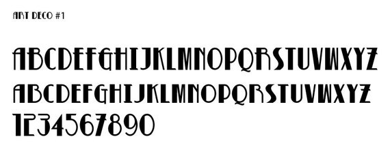 Art Deco Numbers Font