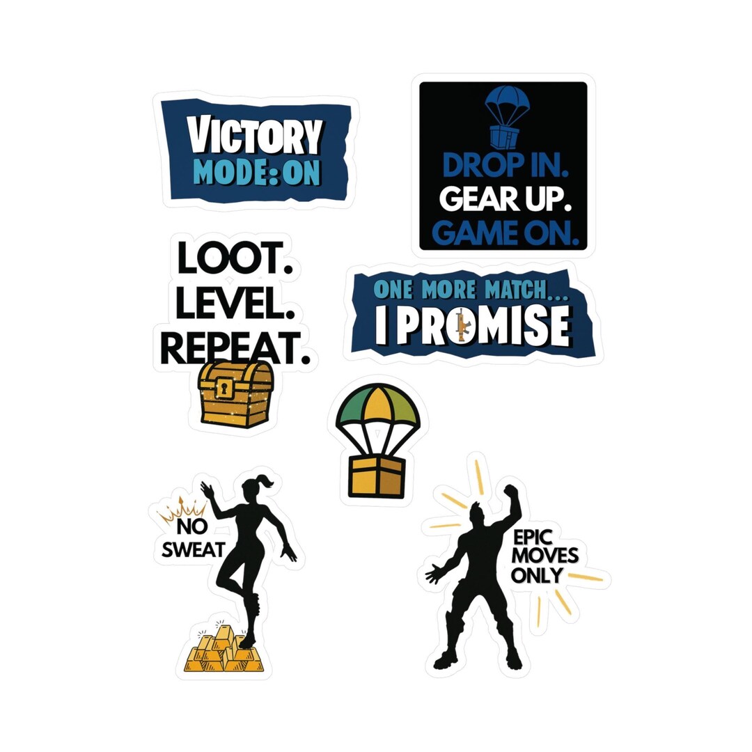 Gamer Sticker Sheet – Battle Royale Inspired Vinyl Stickers ...