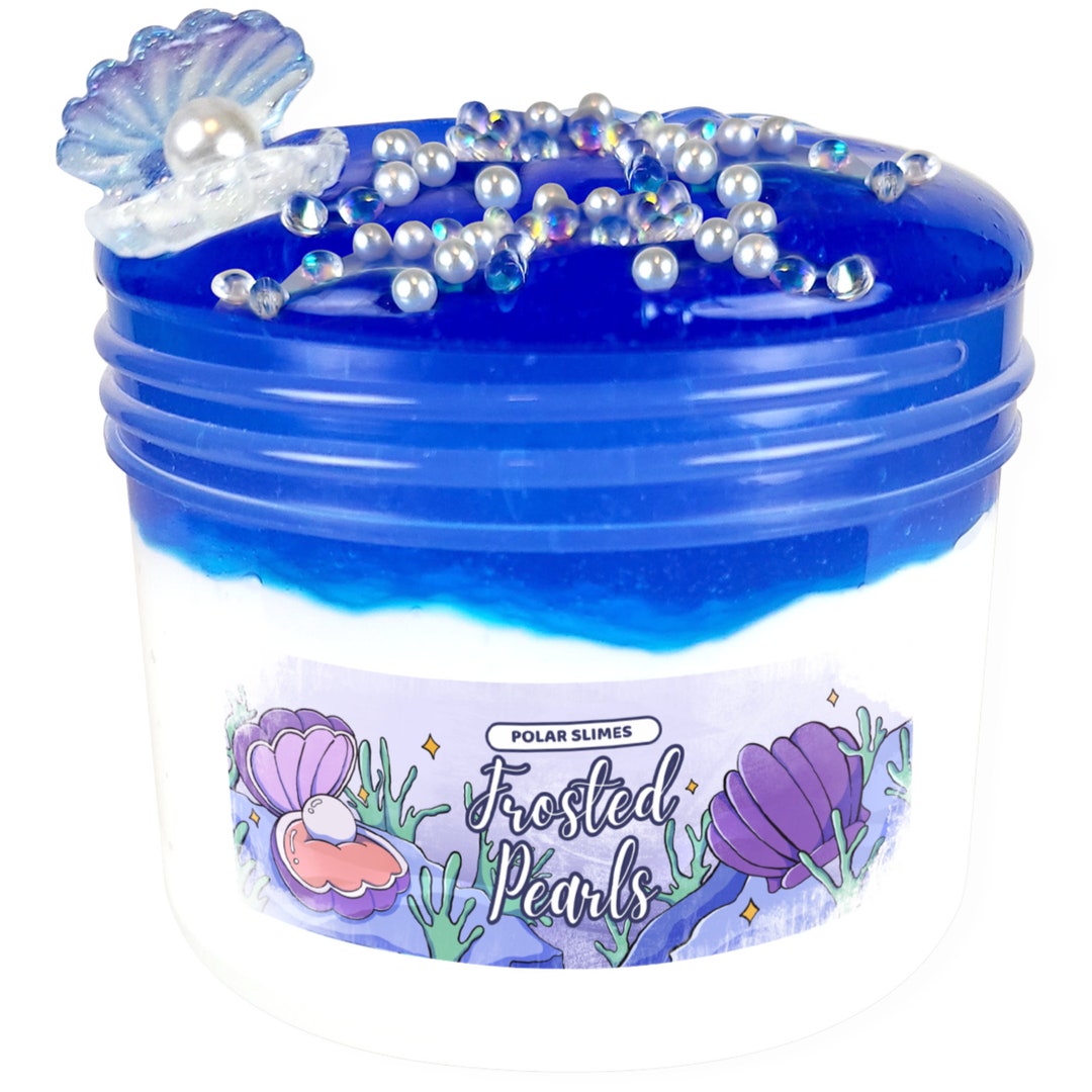 Winter Pearls Hybrid Floam Clear Slime Scented Baby Powder With Pearls ...