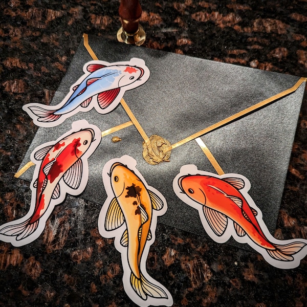 Koi Stickers - Etsy