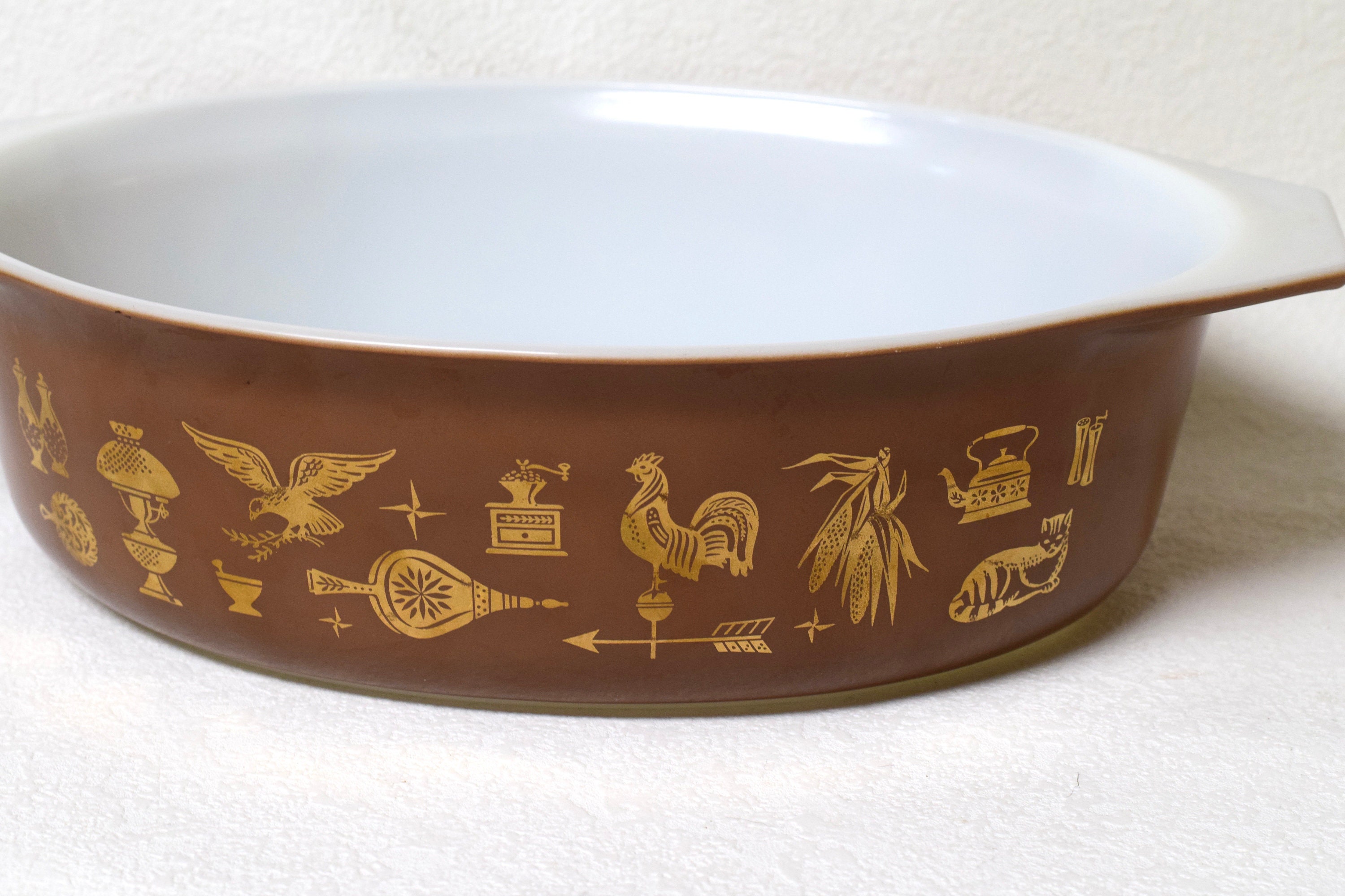 Vintage Pyrex Early American Pyrex Casserole Dish 045 2 - Etsy