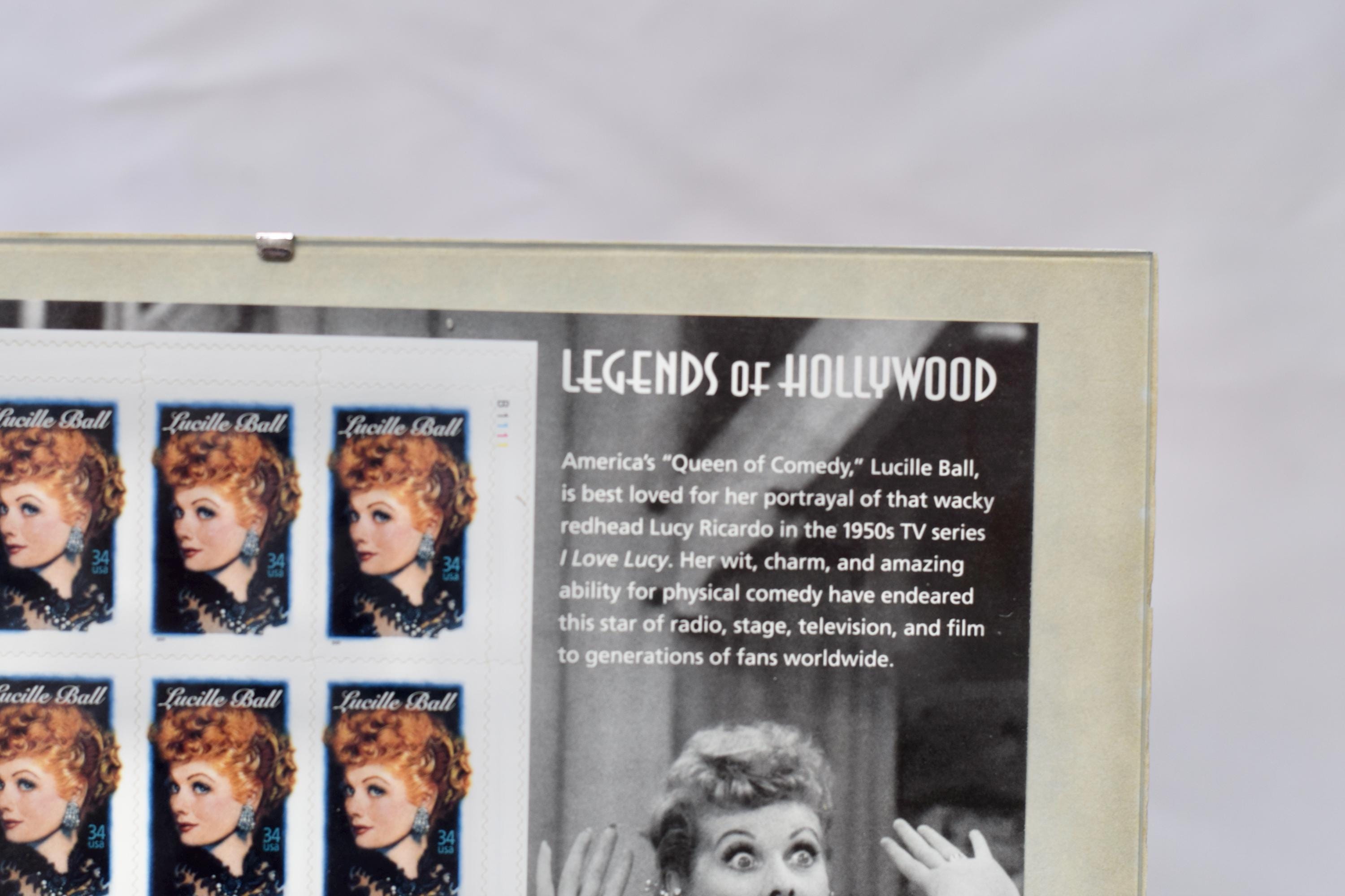 2000 Lucille Ball Stamp Sheet | USPS Legends of Hollywood | I Love Lucy ...