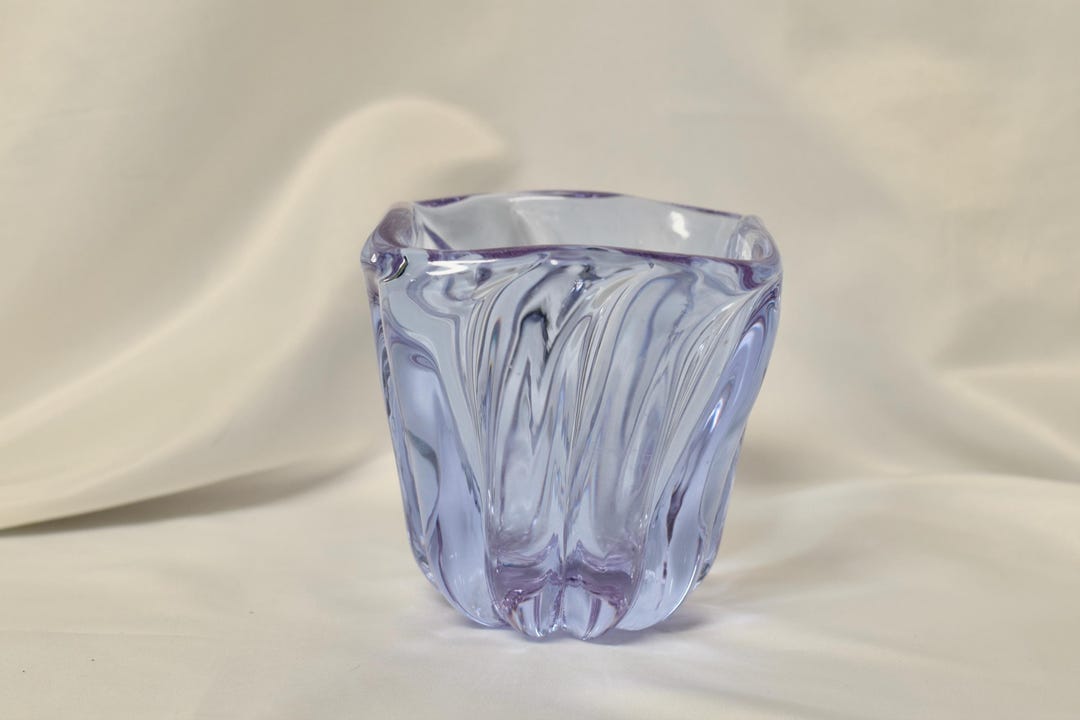 Moser Alexandrite Glass Vase | Amethyst Vase | Dichroic Crystal Vase - Etsy
