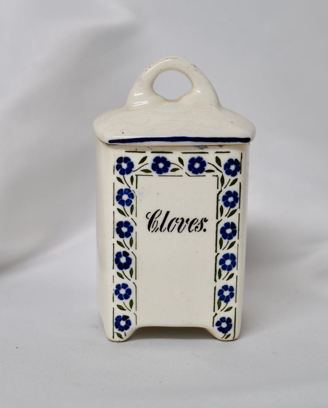 Antique German Spice Jar | Cloves Spice Jar | Antique Spice Container ...