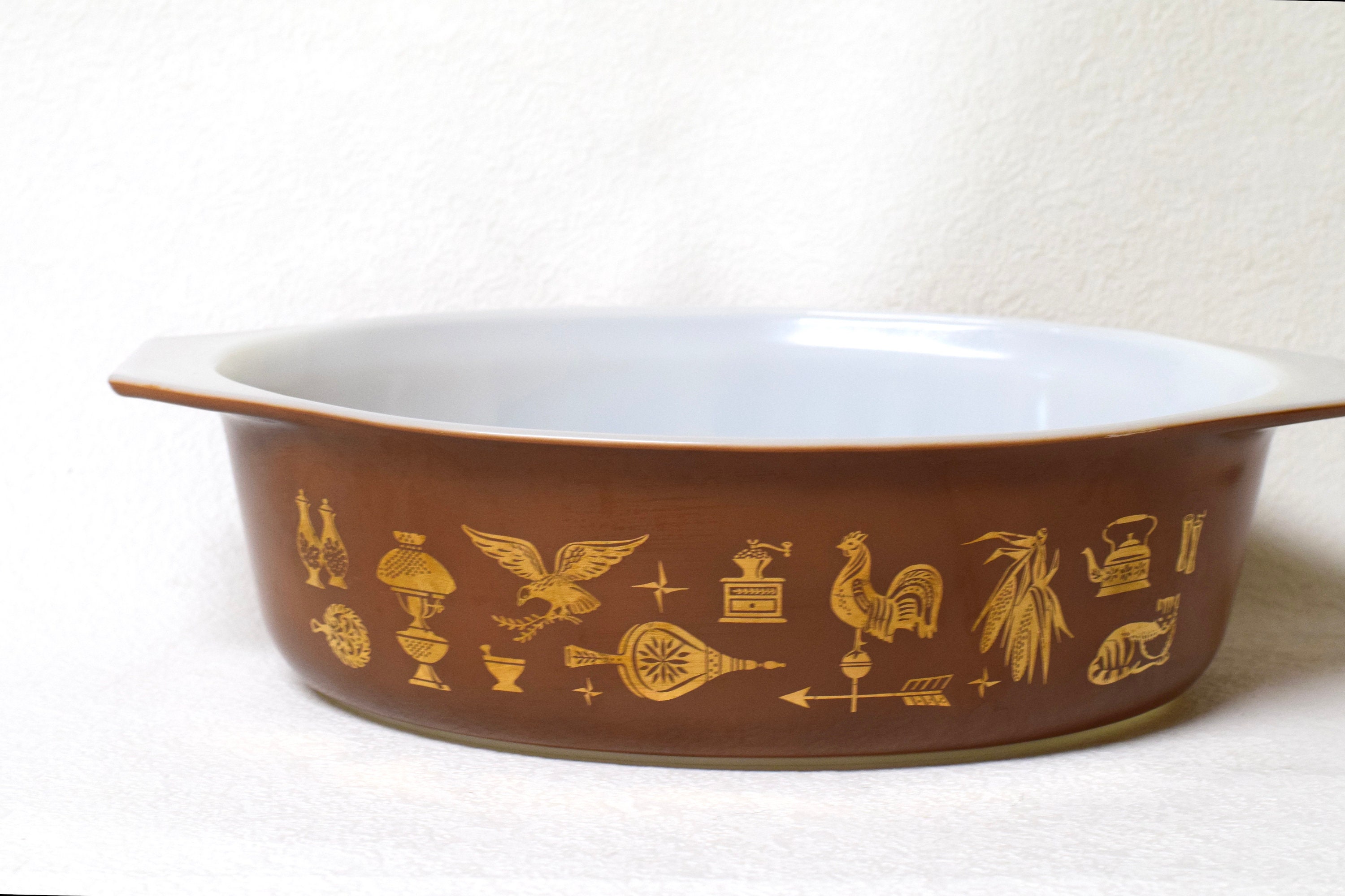 Vintage Pyrex Early American Pyrex Casserole Dish 045 2 - Etsy