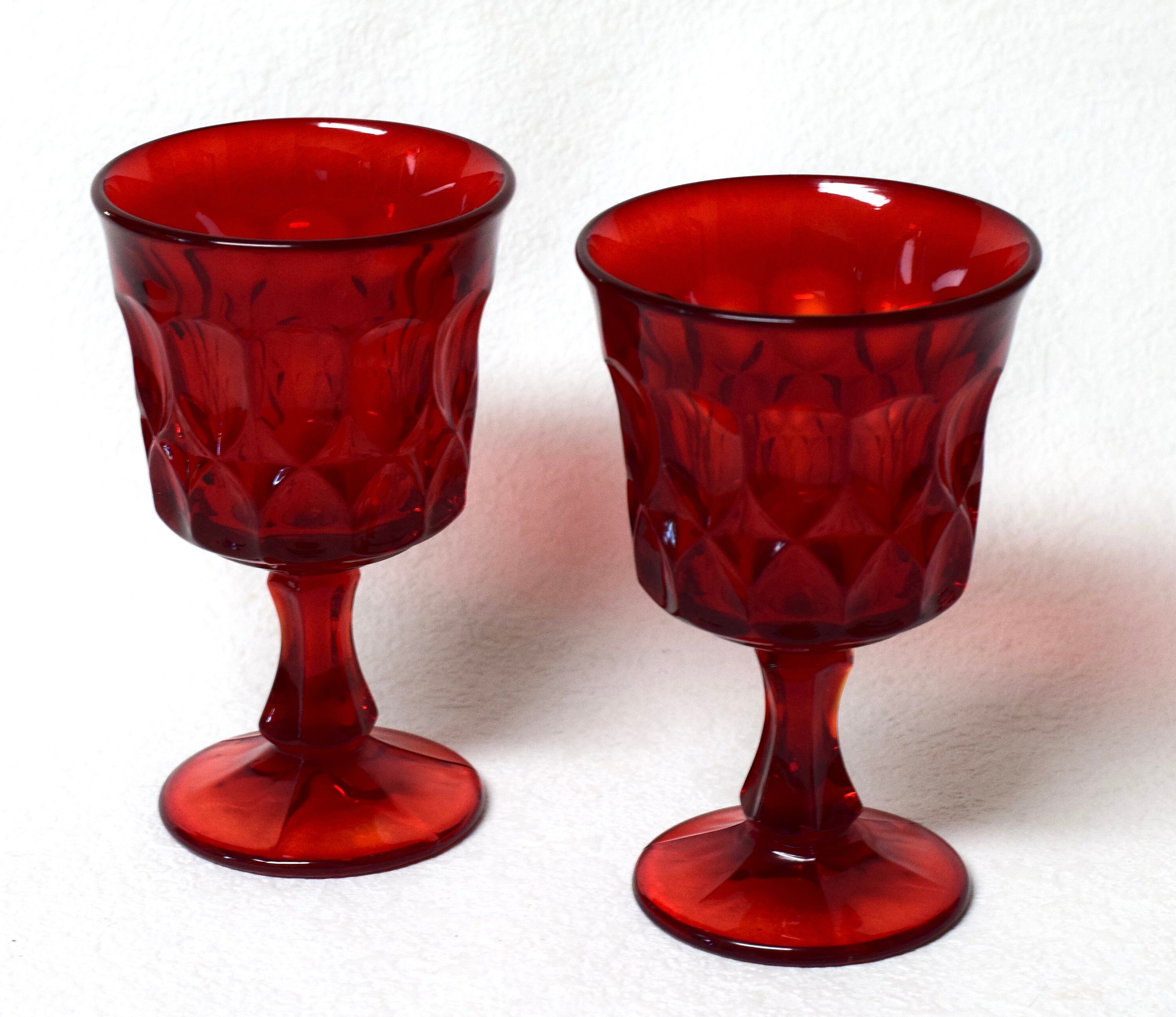 Vintage Red Noritake Noritake Perspective Red Wine Goblets - Etsy
