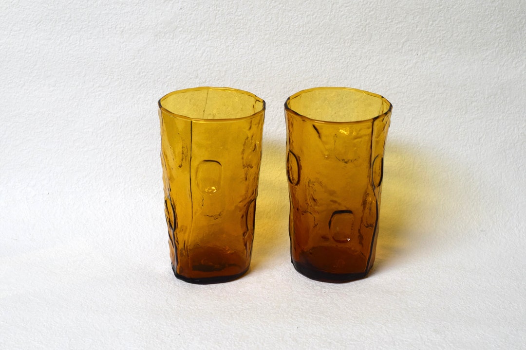 Mid Century Modern Glasses | Vintage Drinking Glasses | Set of Two ...