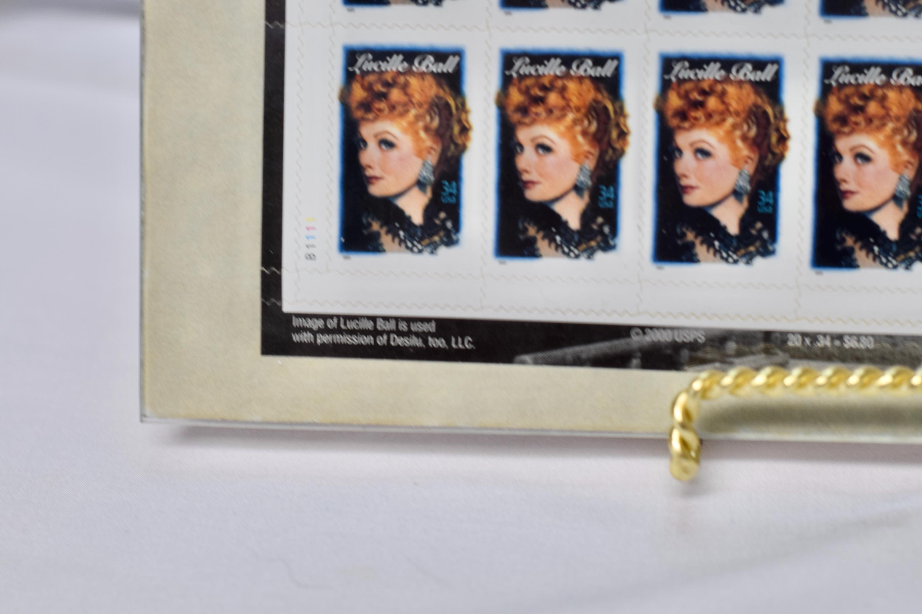 2000 Lucille Ball Stamp Sheet | USPS Legends of Hollywood | I Love Lucy ...
