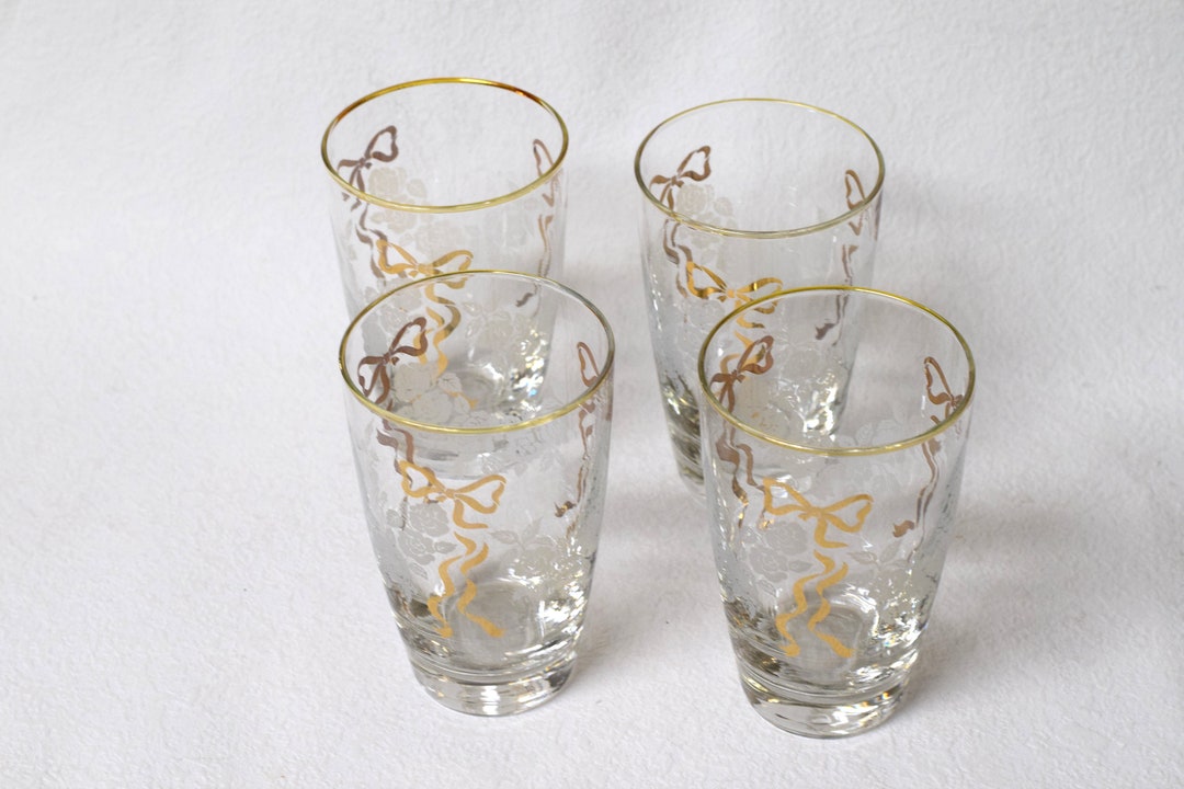 Vintage Libbey Tumblers Libbey Rose Classic Vintage Juice - Etsy