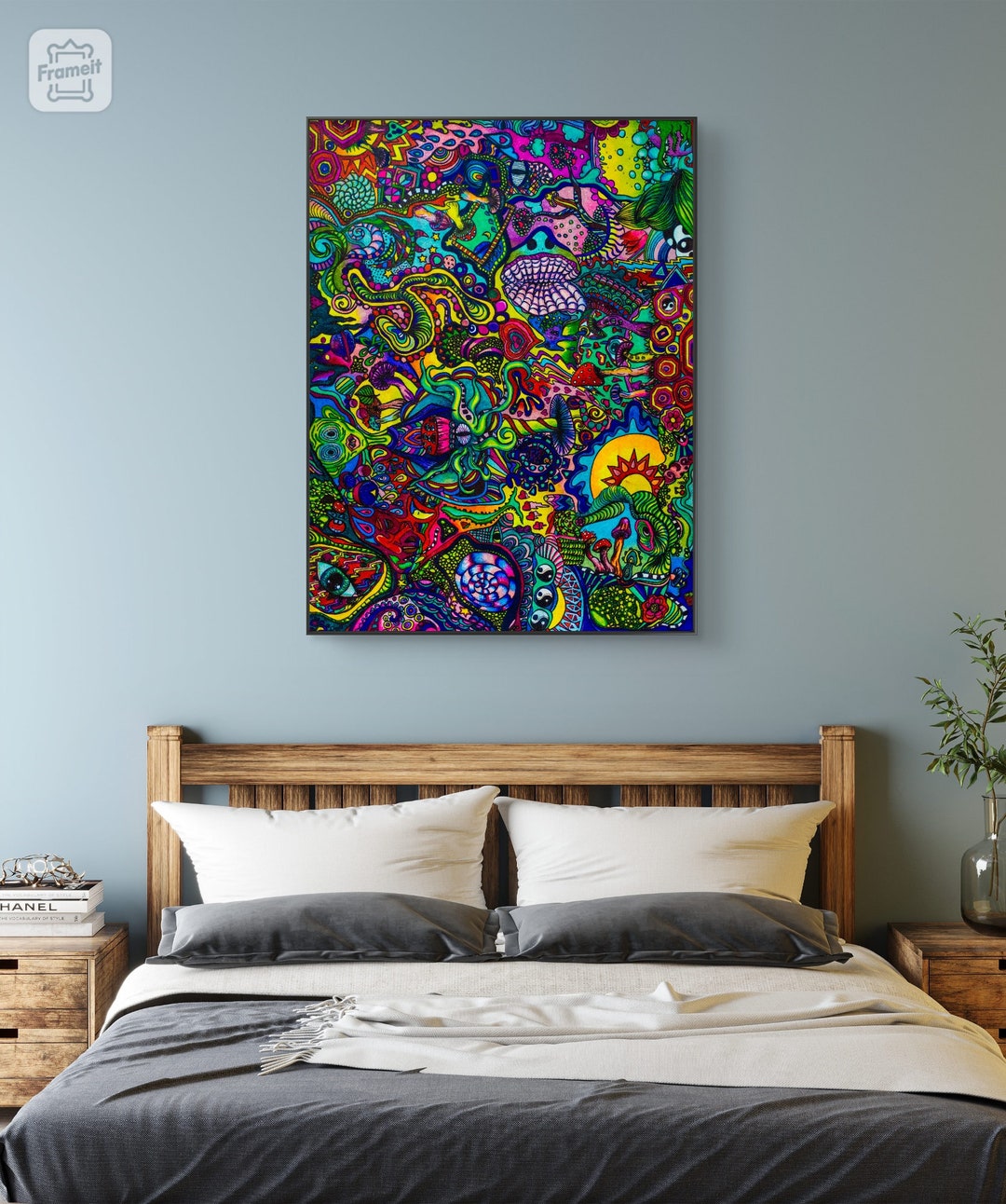 OG Psychedelic World N.1 Psychedelic Art Upside Down - Etsy