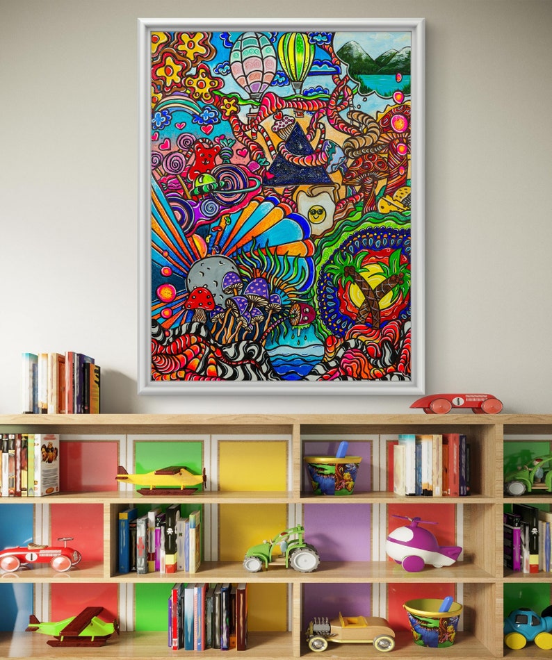 Candy Land N.4 Psychedelic Art Upside Down - Etsy