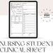 Nursing Student Clinical Sheet Template PDF DOWNLOAD - Etsy