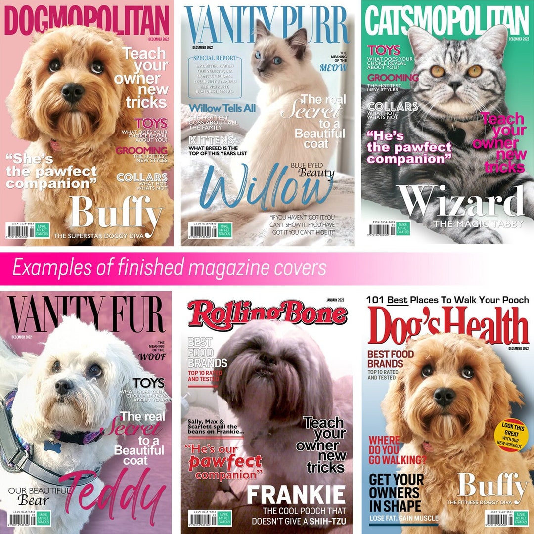 FULLY Personalized Dog / Cat / Pet Prints | Magazine Covers | Portraits ...