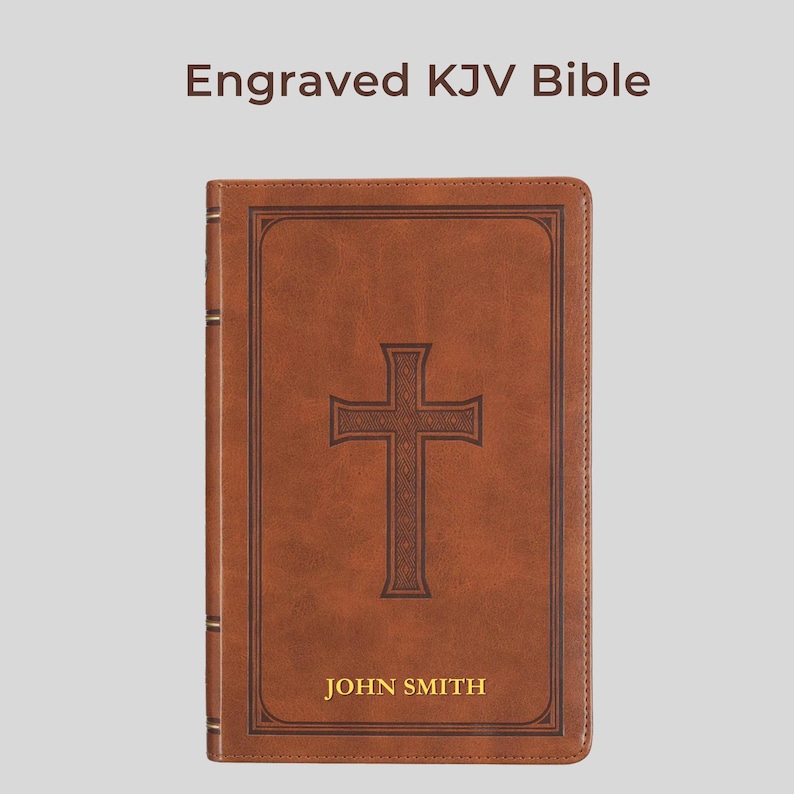 Personalized Honey-brown KJV Deluxe Gift Bible | King James Version ...
