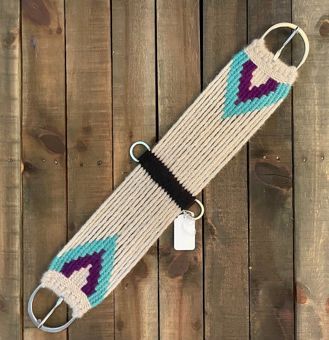 Turquoise and Purple Mohair Cinch - Etsy