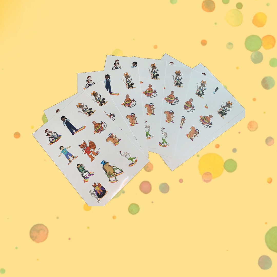 Inclusive Character Stickers / Sticker Sheet Disability & - Etsy
