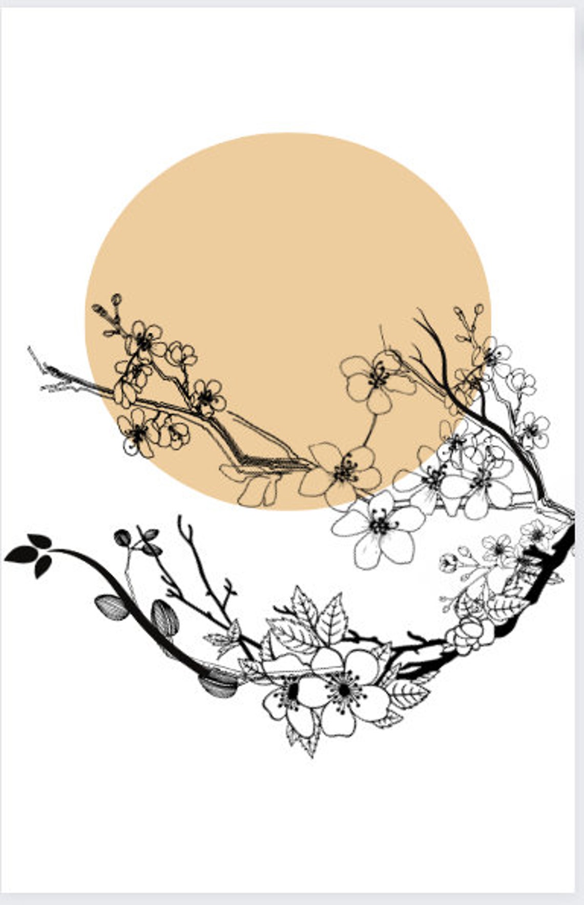 Sakura Print Trendy Posters-printable Wall Art Wall Art-cherry Blossoms ...