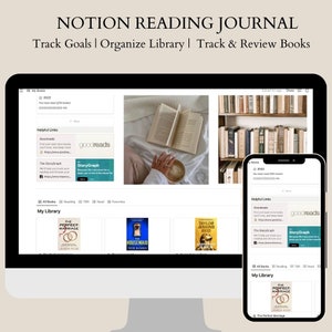Notion Reading Journal Template Book Tracker, Book Review, Reading Log, Reading Tracker, Reading ...