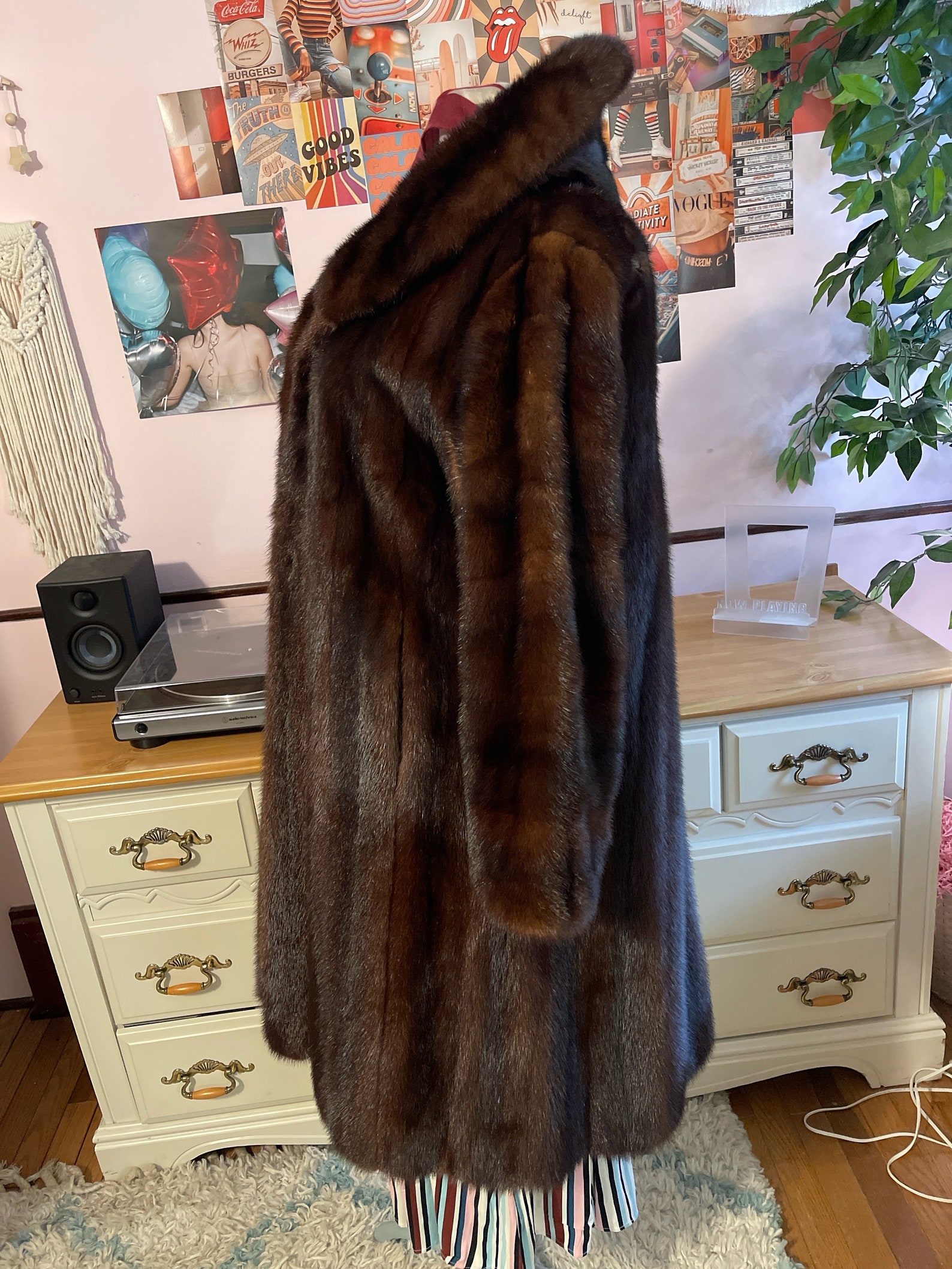 Beautiful Vintage Magagony Mink Long Coat Honor the Life Love Vintage Furs - Etsy