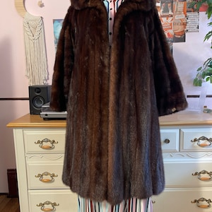 Beautiful Vintage Magagony Mink Long Coat Honor the Life Love Vintage Furs - Etsy