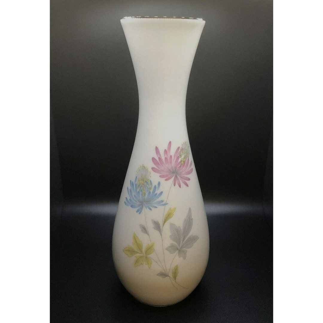 Vintage 1950 to 1954 Kerafina BAVARIA Germany Porcelain Vase Gold Trim Floral - Etsy