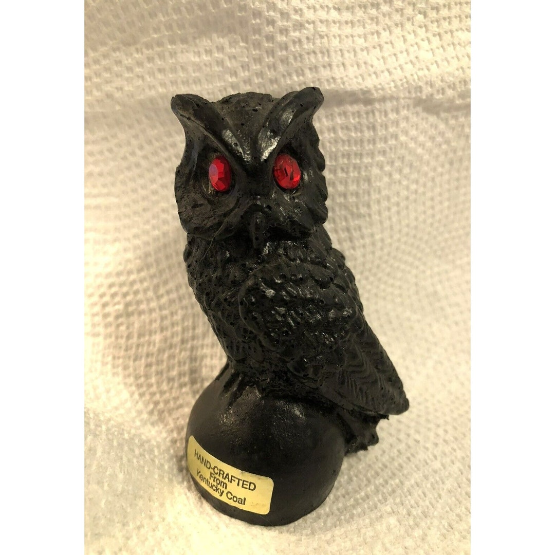 Vintage Coal Owl Figurine Sculpture Made From Kentucky Coal - Etsy