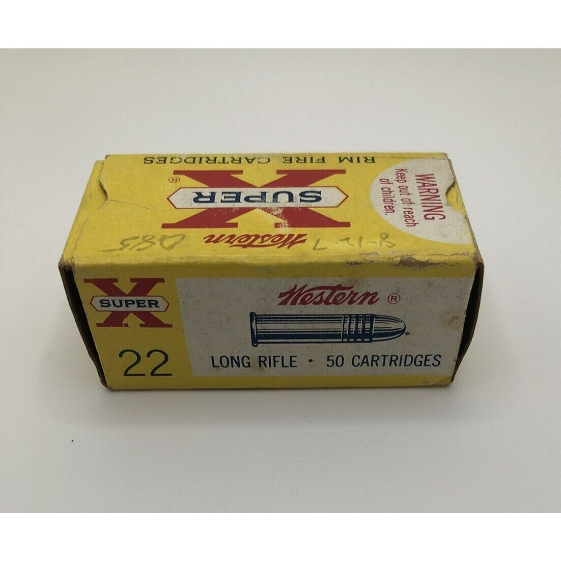 Vintage Western 22 Long Rifle Rim Fire Cartridges Super-x Box EMPTY ...