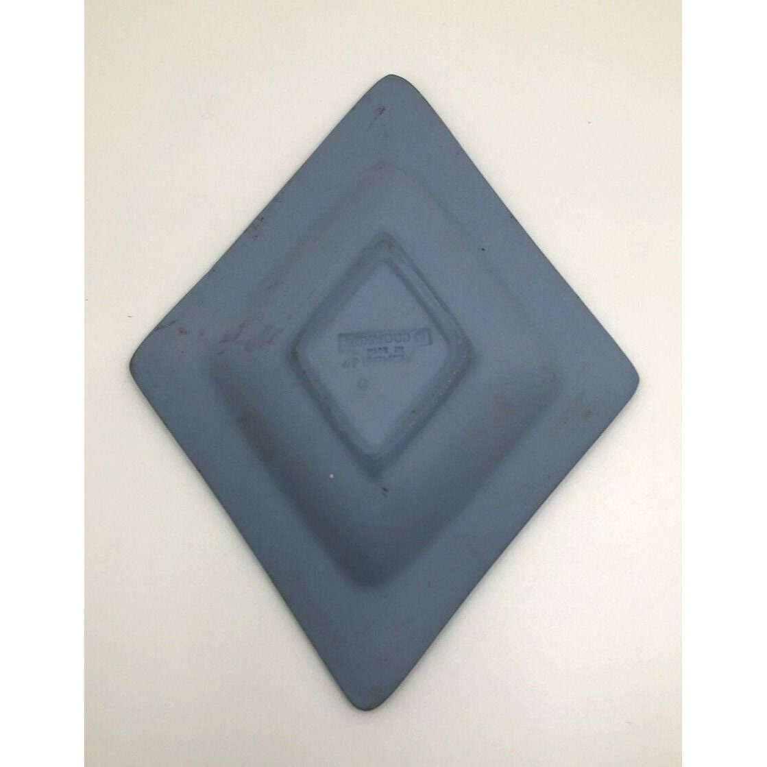 VTG Wedgwood Jasperware Trinket Dish Blue White Diamond Shape - Etsy