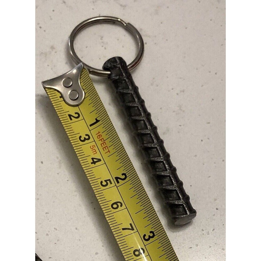 Rebar Keychain With Keyring Safety Construction Engineer White Elephant ...