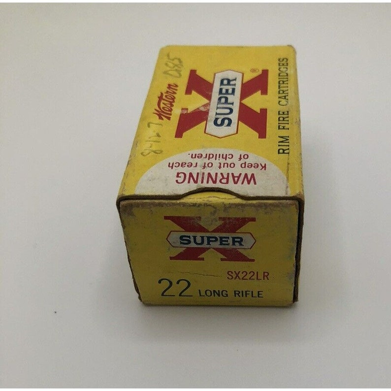 Vintage Western 22 Long Rifle Rim Fire Cartridges Super-x Box EMPTY ...