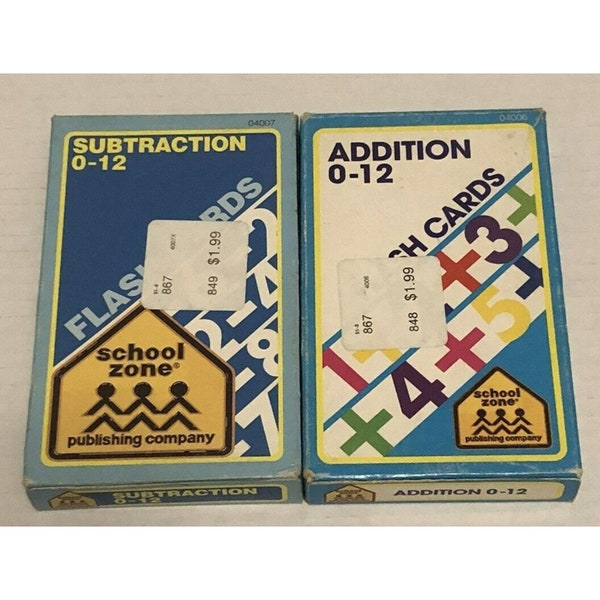 School Zone Flash Cards - Etsy