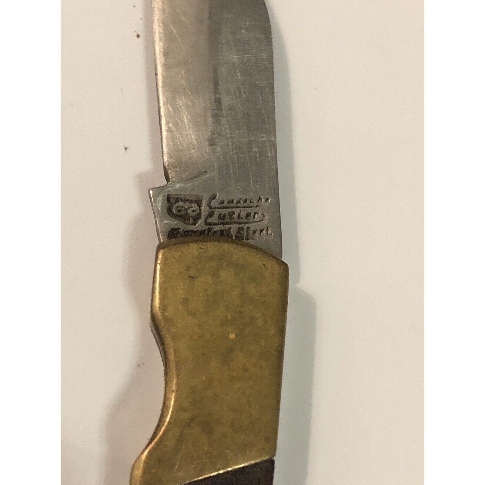 Vtg Comanche Cutlery Stainless Steel Folding Pocket Knife Plain ...