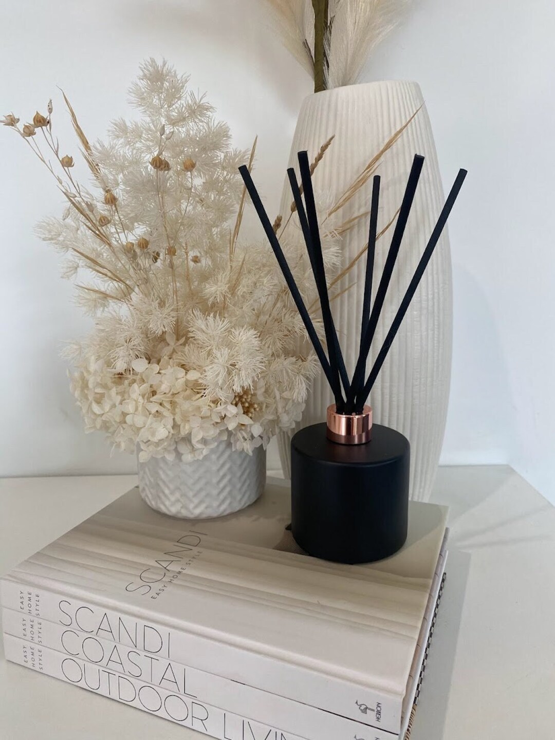 Premium 200ml Reed Diffuser Matte Black Multiple Lid and Reed Colours ...