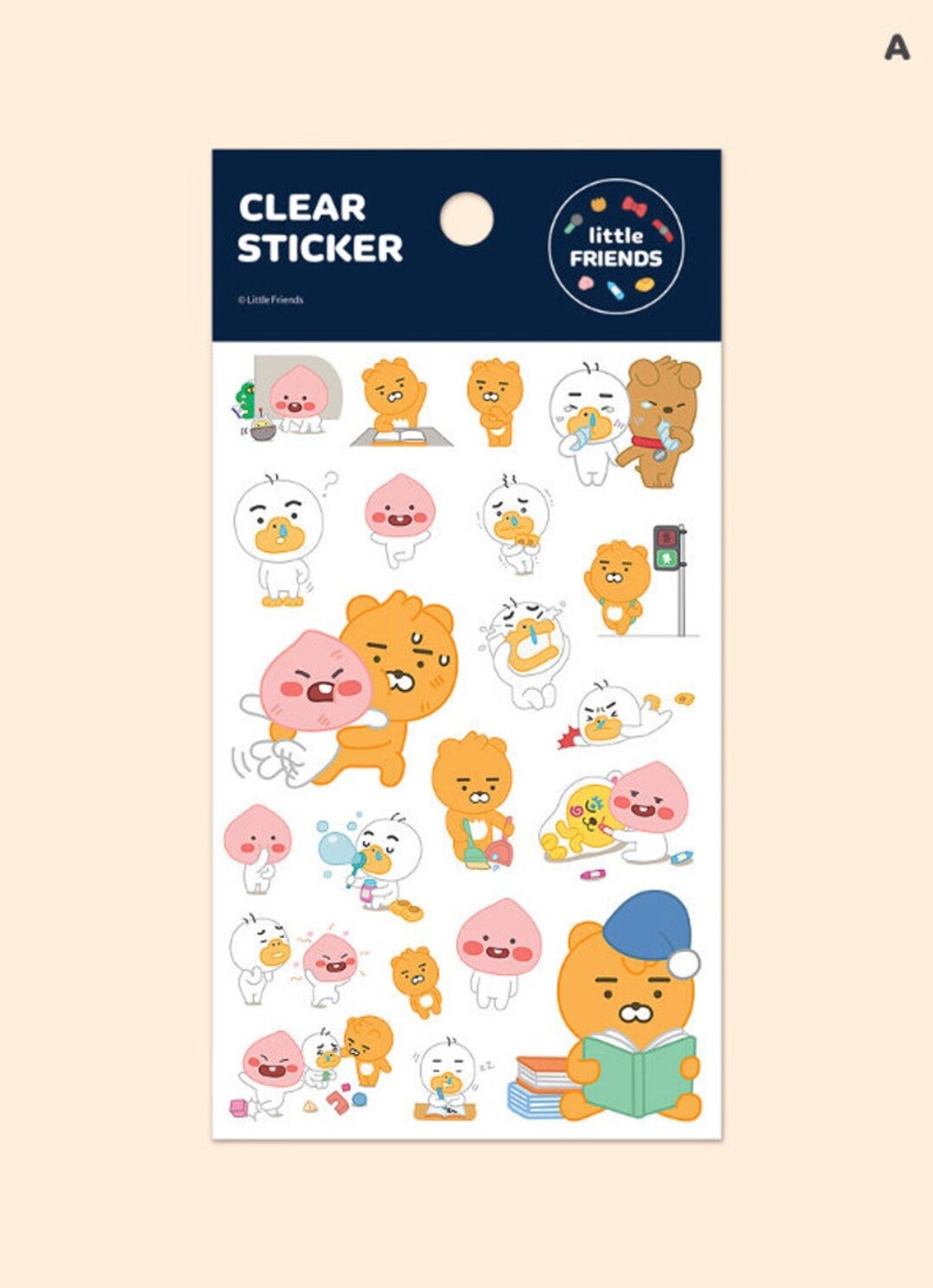 Kakao Friends Clear Sticker - Little Friends - Etsy