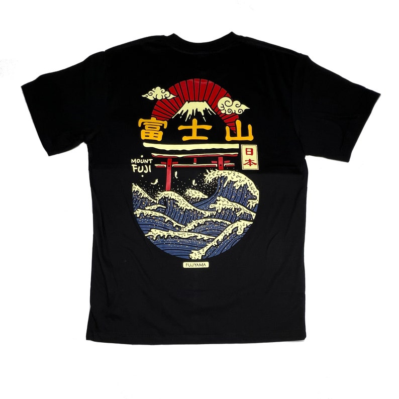 Japanese T-shirt, Mount Fuji Graphic Design Tee for Men and Women - Etsy