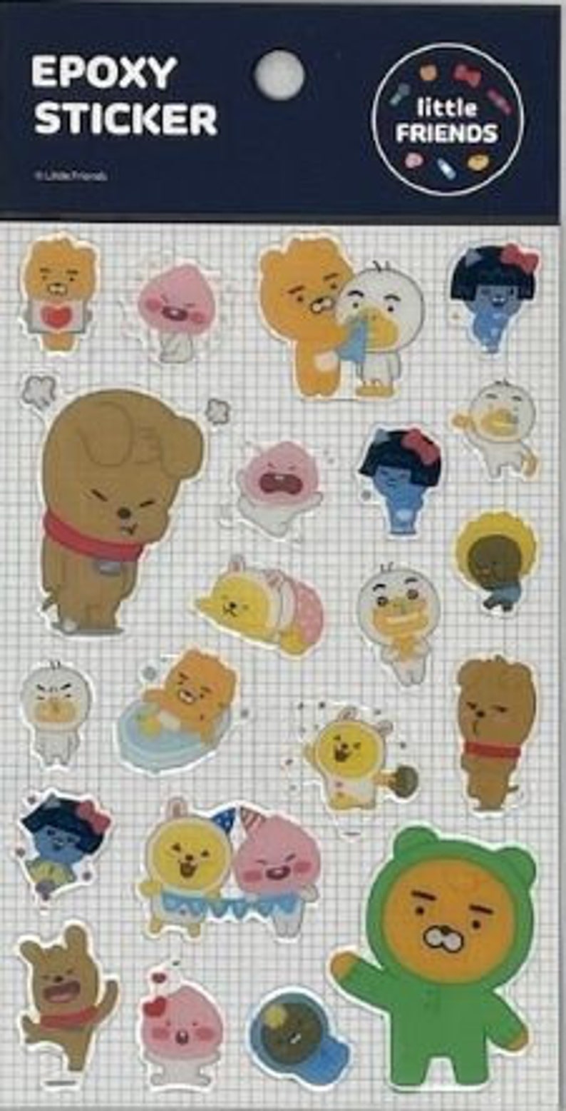 Kakao Friends Epoxy Sticker Little Friends - Etsy