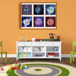 Solar System Set of 10 Planets PRINTABLE ART Space Wall Art Children ...