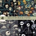 Tim Burton Inspired Skeleton Digital Paper- High-quality Seamless ...