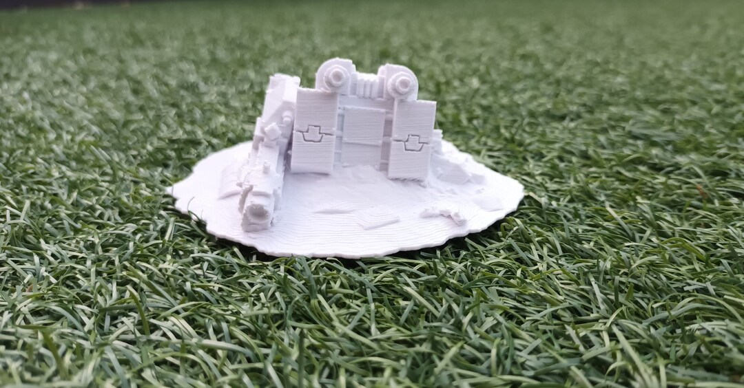 3D Printed Destroyed Dreadnought for 28mm Tabletop Miniature Wargaming ...