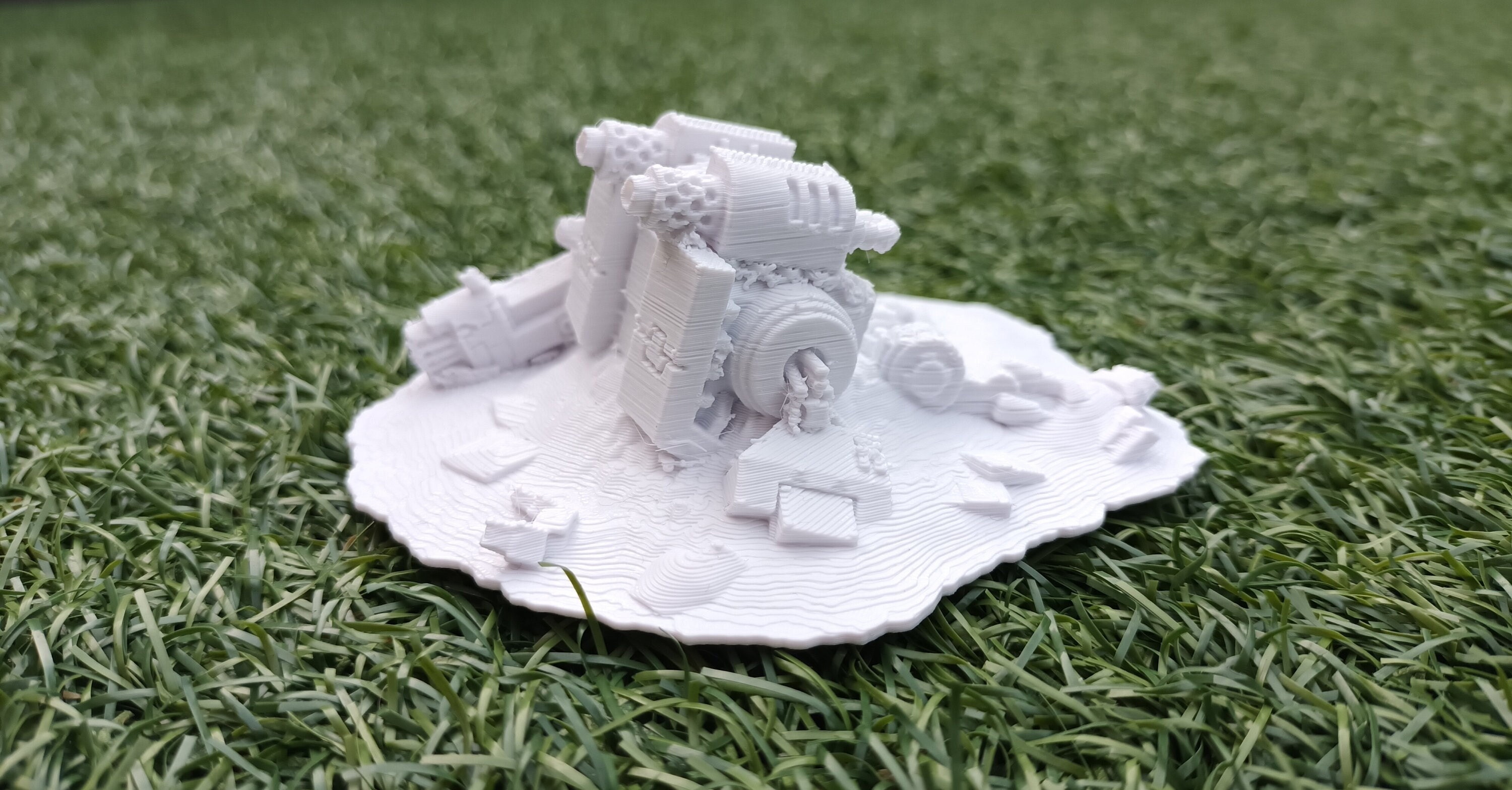 3D Printed Destroyed Dreadnought for 28mm Tabletop Miniature Wargaming ...