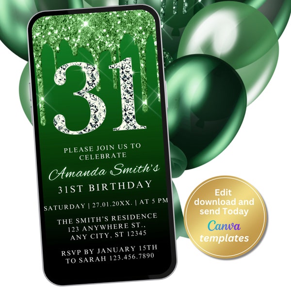31st Birthday Party Invitation - Etsy