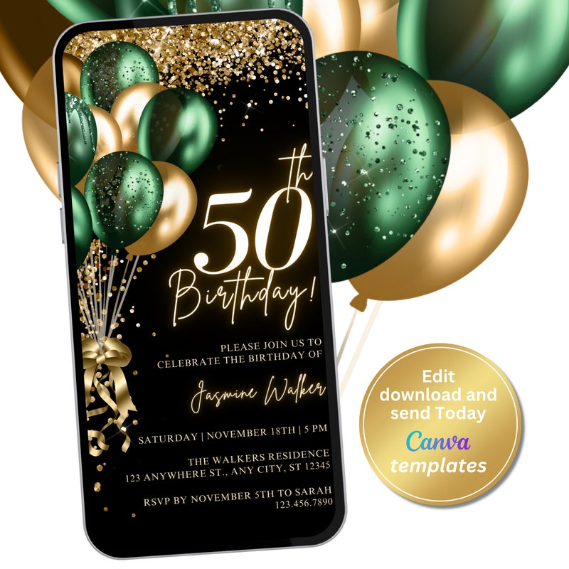 50th Birthday Backdrop - Etsy