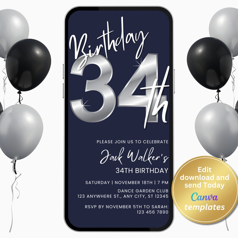 34th Birthday - Etsy