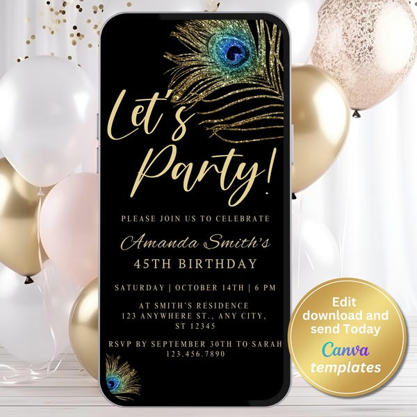 Gold Peacock Digital - Etsy