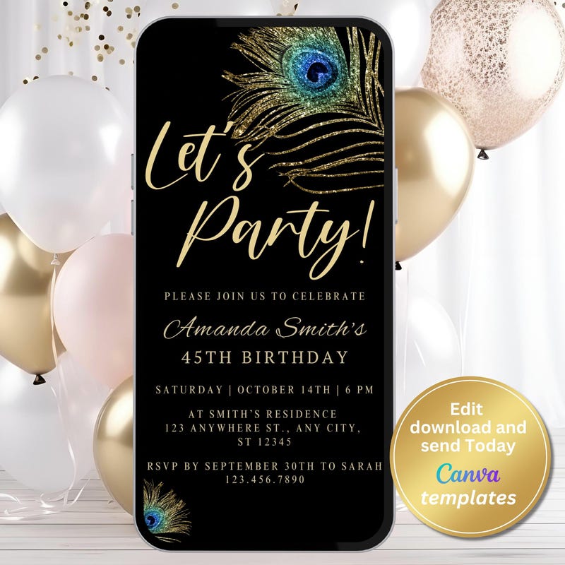 Gold Peacock Digital - Etsy