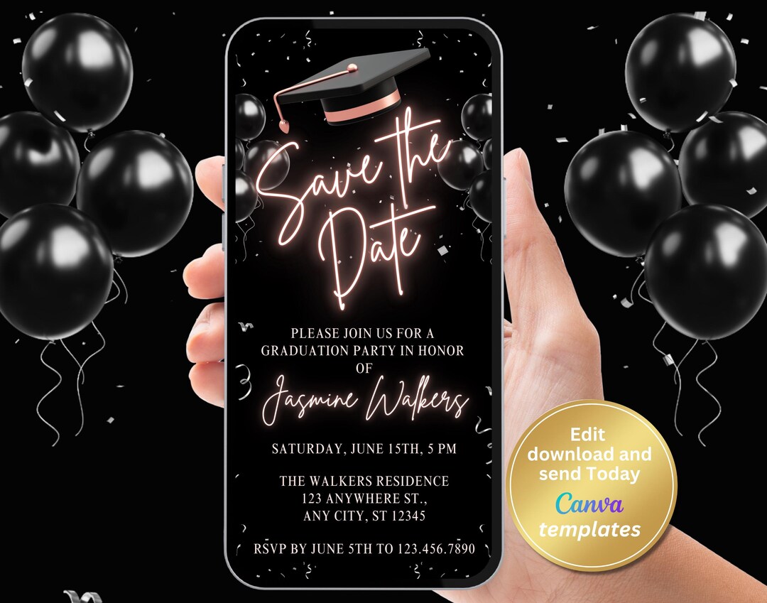 Digital Graduation Party Invitation 2025 - Save the Date - Class of ...