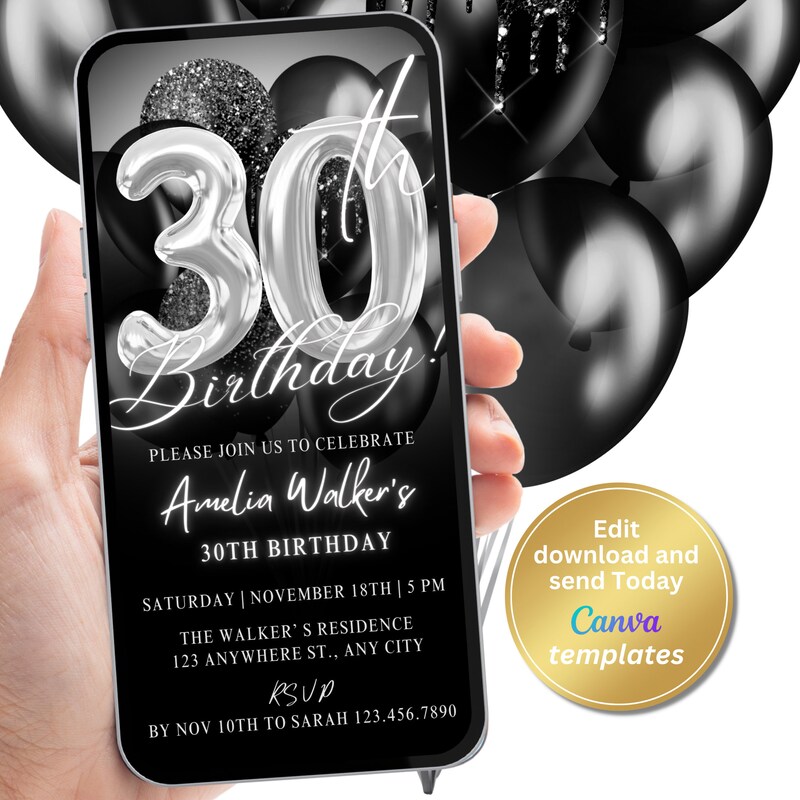 30th Birthday Invitation - Etsy