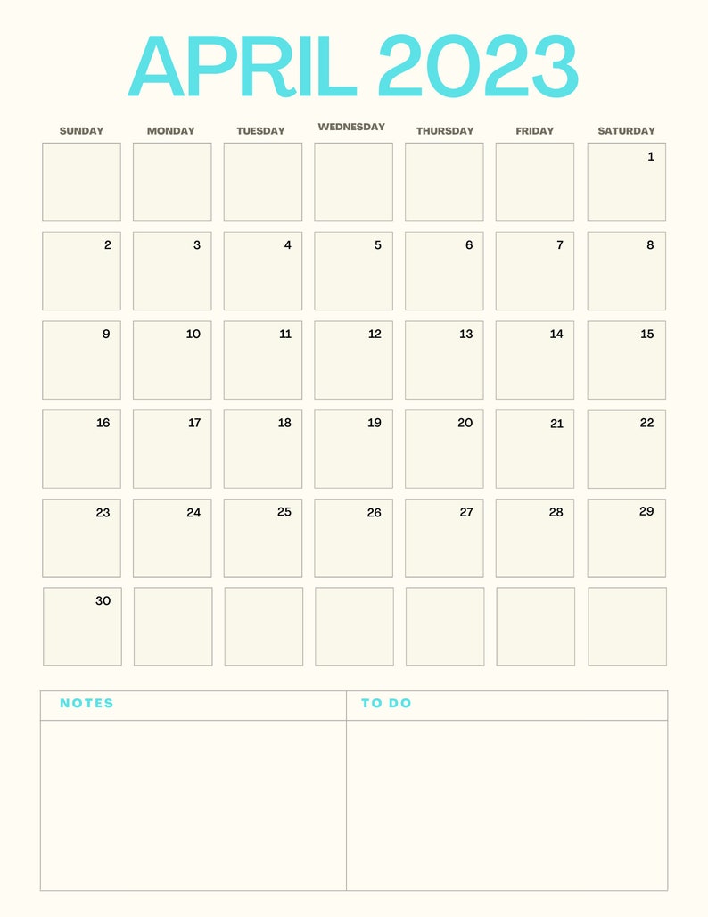 Printable 2023 Calendar - Etsy